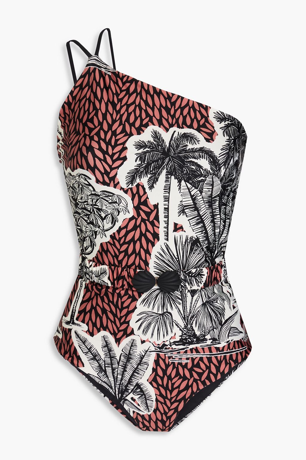 Johanna Ortiz Magia Y Sol One Shoulder Printed Swimsuit The Outnet