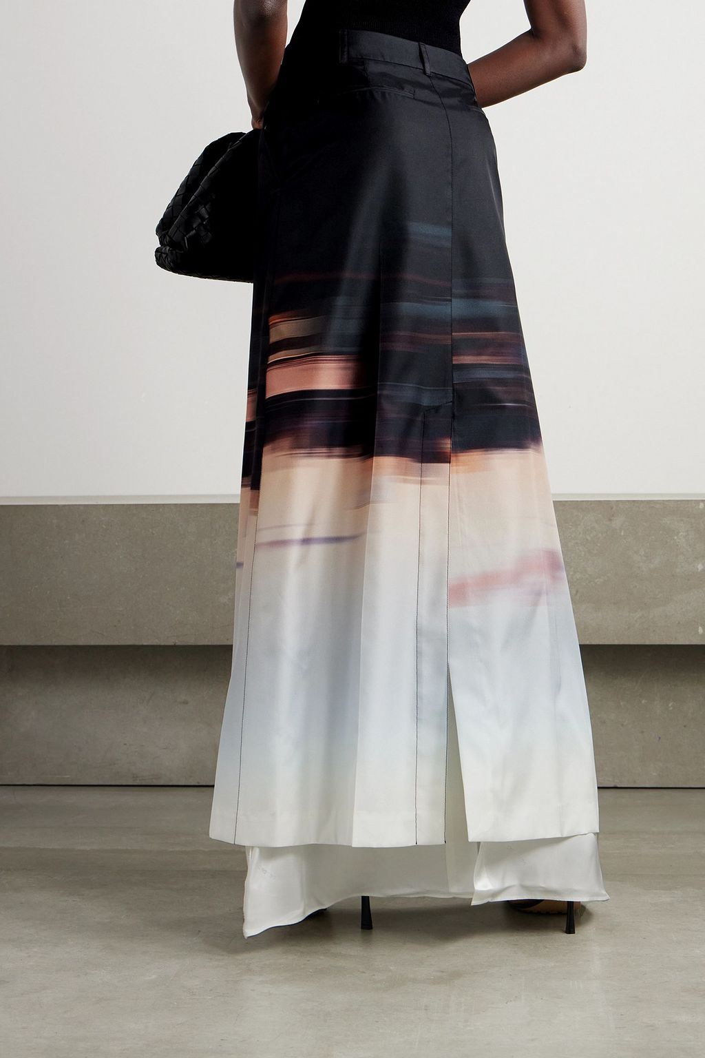 PETER DO Pleated dégradé silk-satin maxi skirt | THE OUTNET