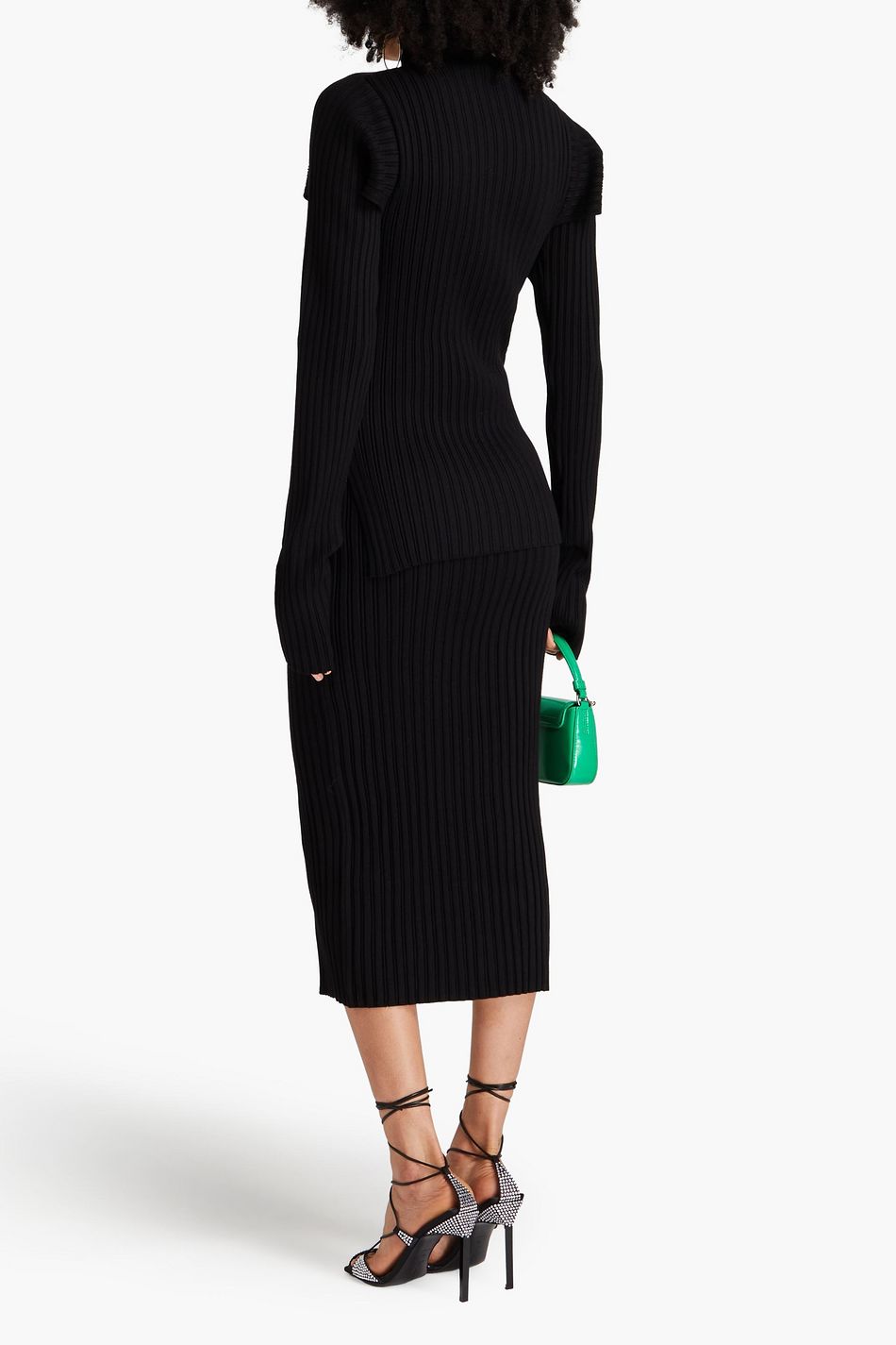 PHILOSOPHY DI LORENZO SERAFINI Cutout ribbed-knit turtleneck sweater ...