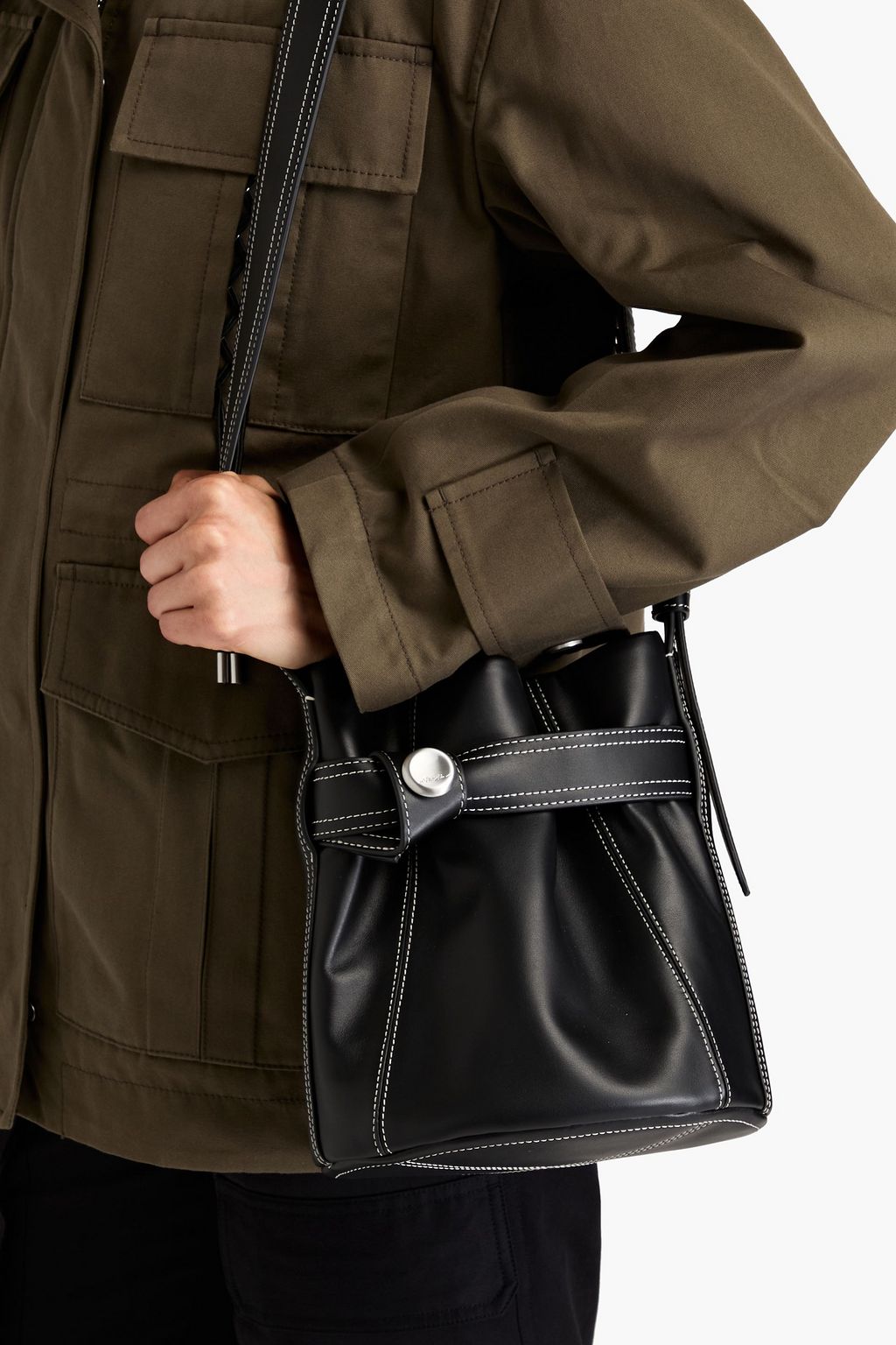 3.1 PHILLIP LIM Mini Signet leather bucket bag | THE OUTNET