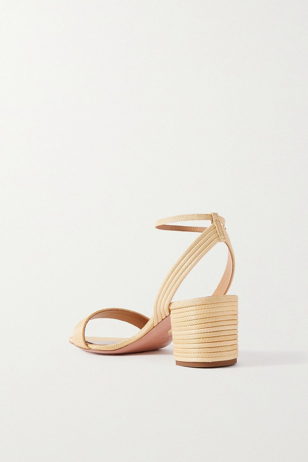 AQUAZZURA Sundance 50 woven raffia sandals | THE OUTNET