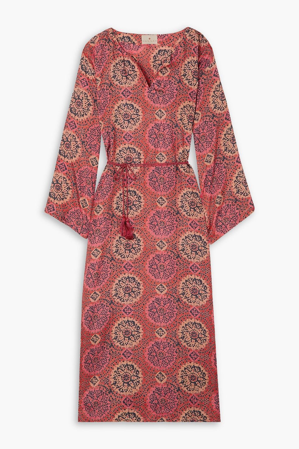 HANNAH Stella silk-habotai kaftan | THE OUTNET