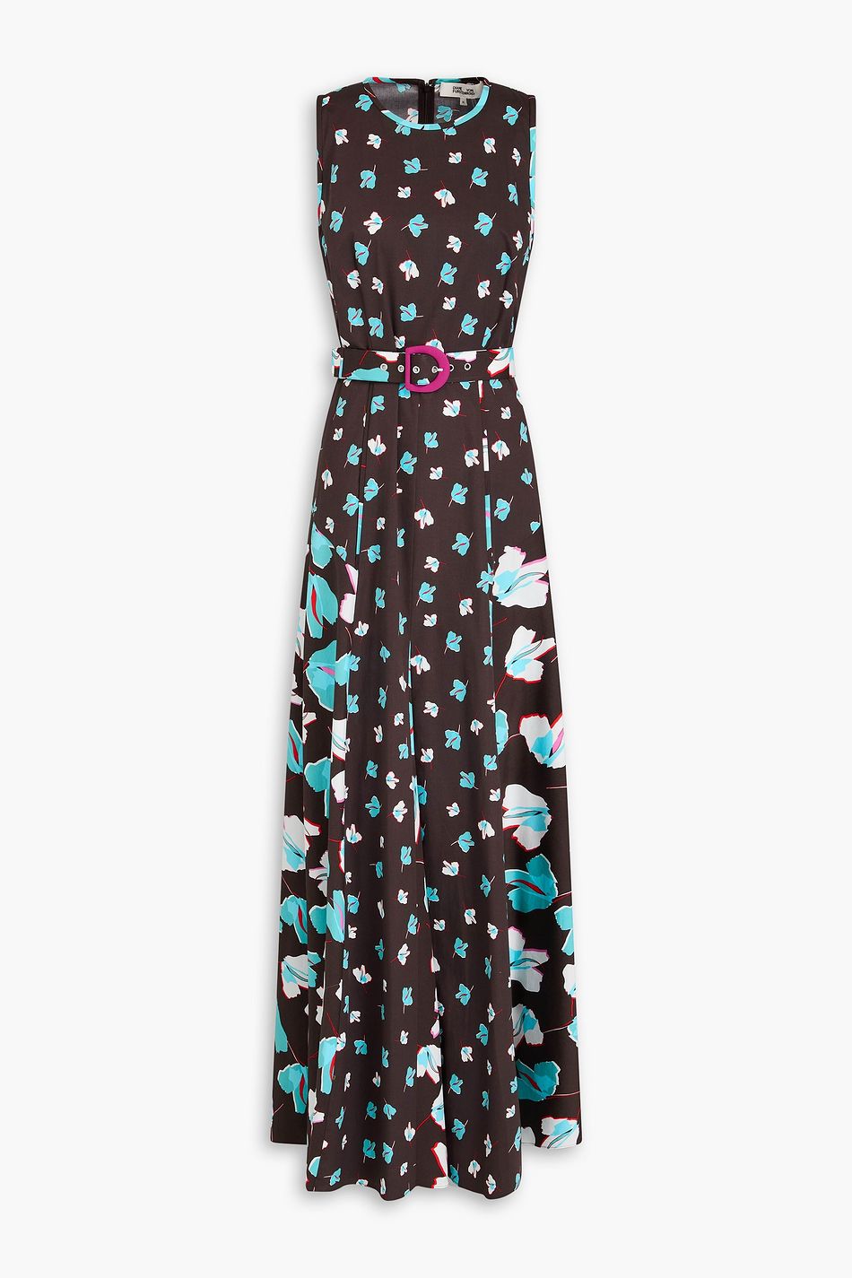 DIANE VON FURSTENBERG Elliot floral-print cotton-blend poplin maxi ...