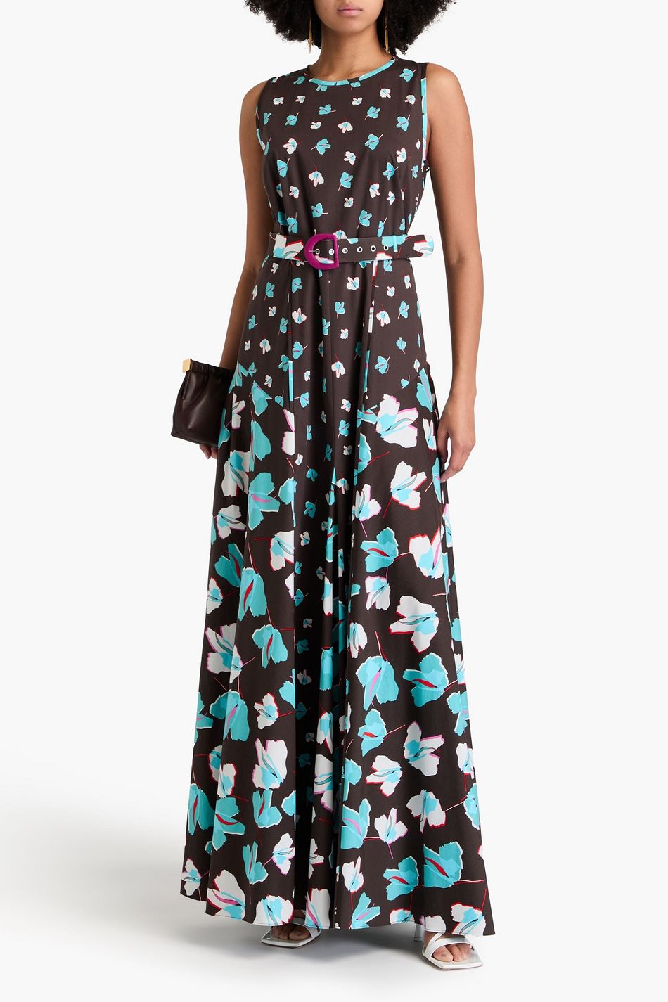 DIANE VON FURSTENBERG Elliot floral-print cotton-blend poplin maxi ...