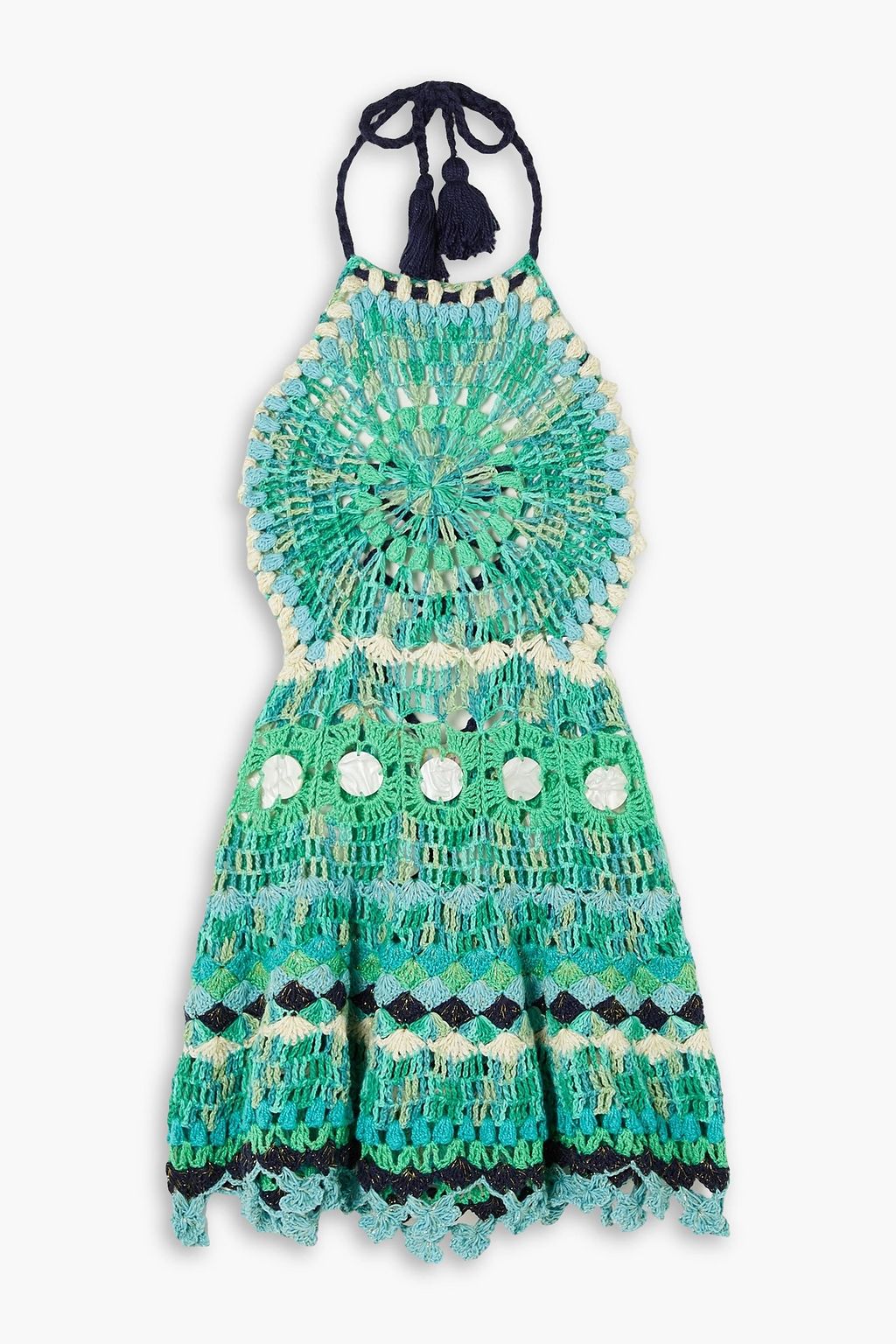 ALIX PINHO Embellished crocheted mini dress | THE OUTNET