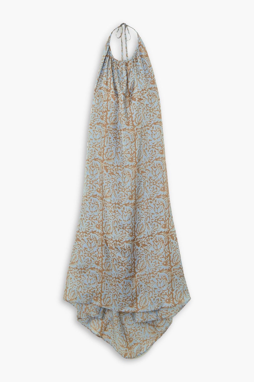 HANNAH Stella Flirty floral-print silk halterneck maxi dress | THE OUTNET