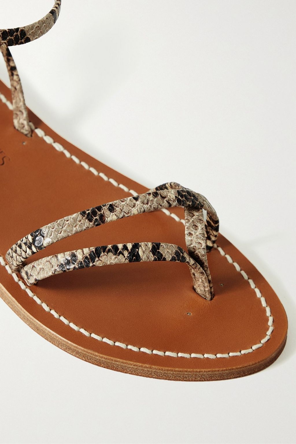 K.JACQUES ST. TROPEZ Milana snake-effect leather sandals | THE OUTNET