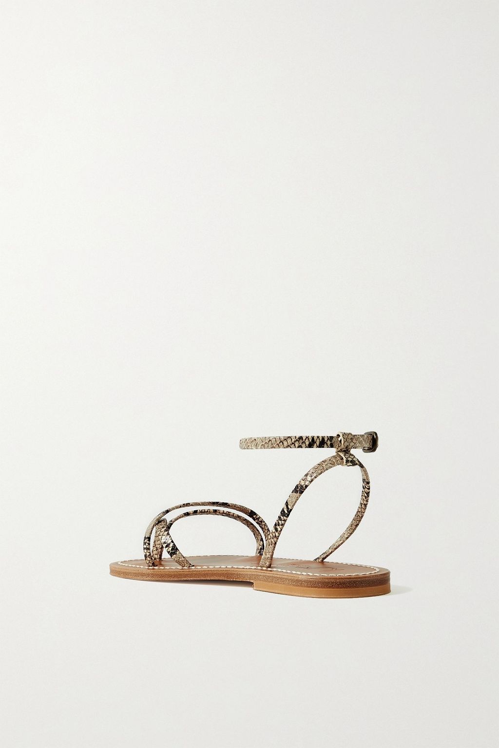 K.JACQUES ST. TROPEZ Milana snake-effect leather sandals | THE OUTNET