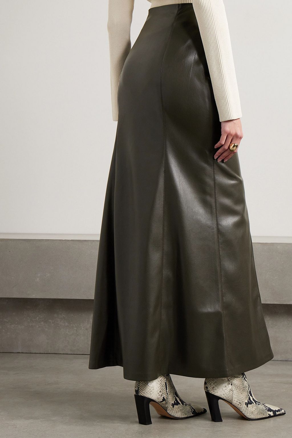 NANUSHKA Carlotta paneled OKOBOR maxi skirt | THE OUTNET
