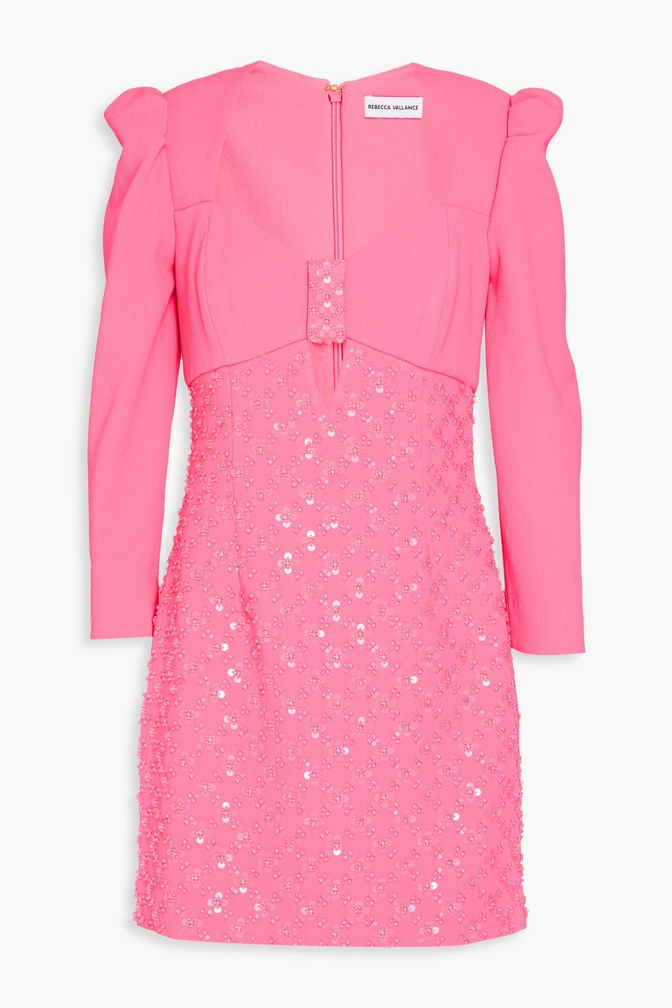 REBECCA VALLANCE Marie cutout embellished cady mini dress | THE OUTNET