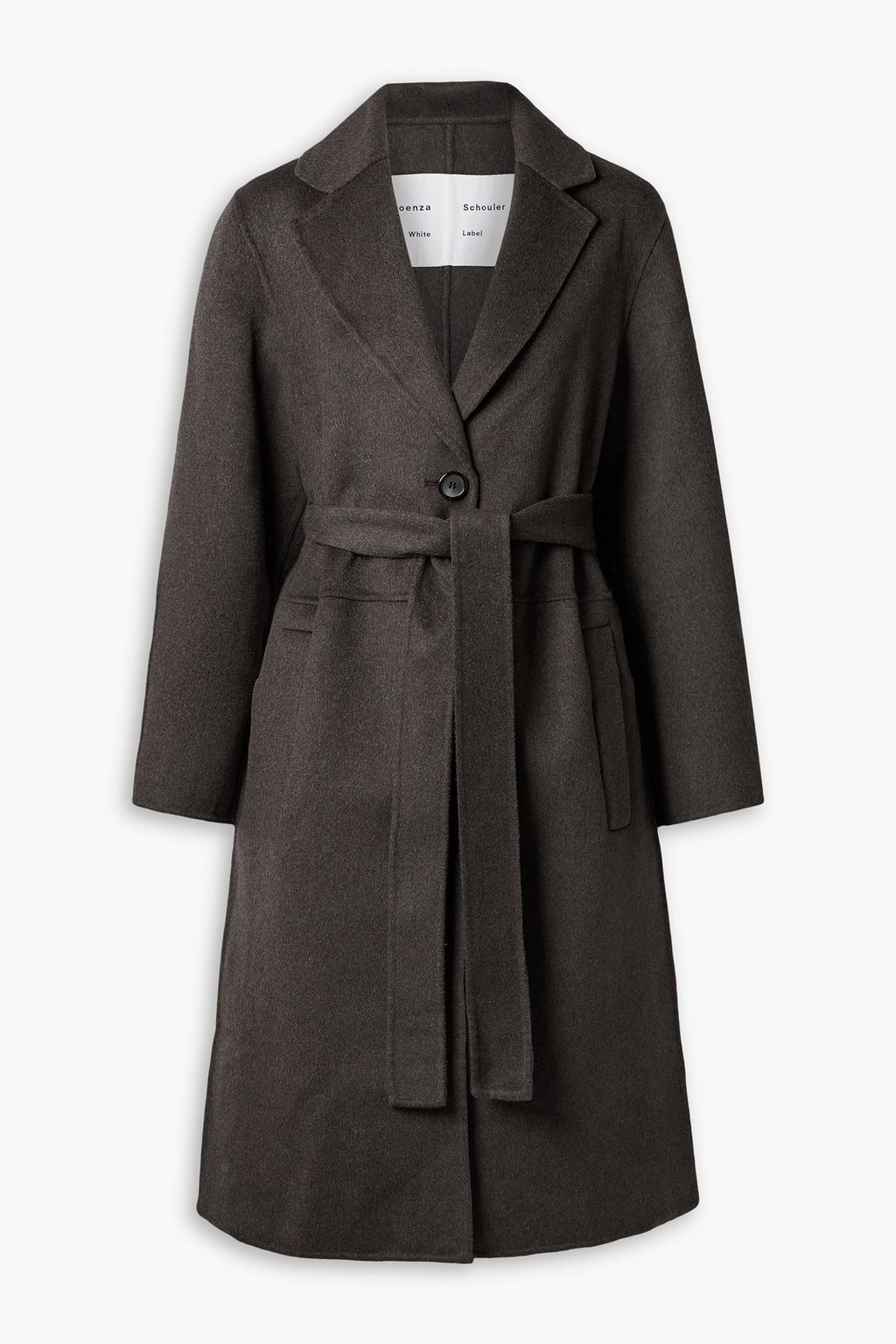 PROENZA SCHOULER PSWL Melton belted wool-blend felt coat | THE OUTNET