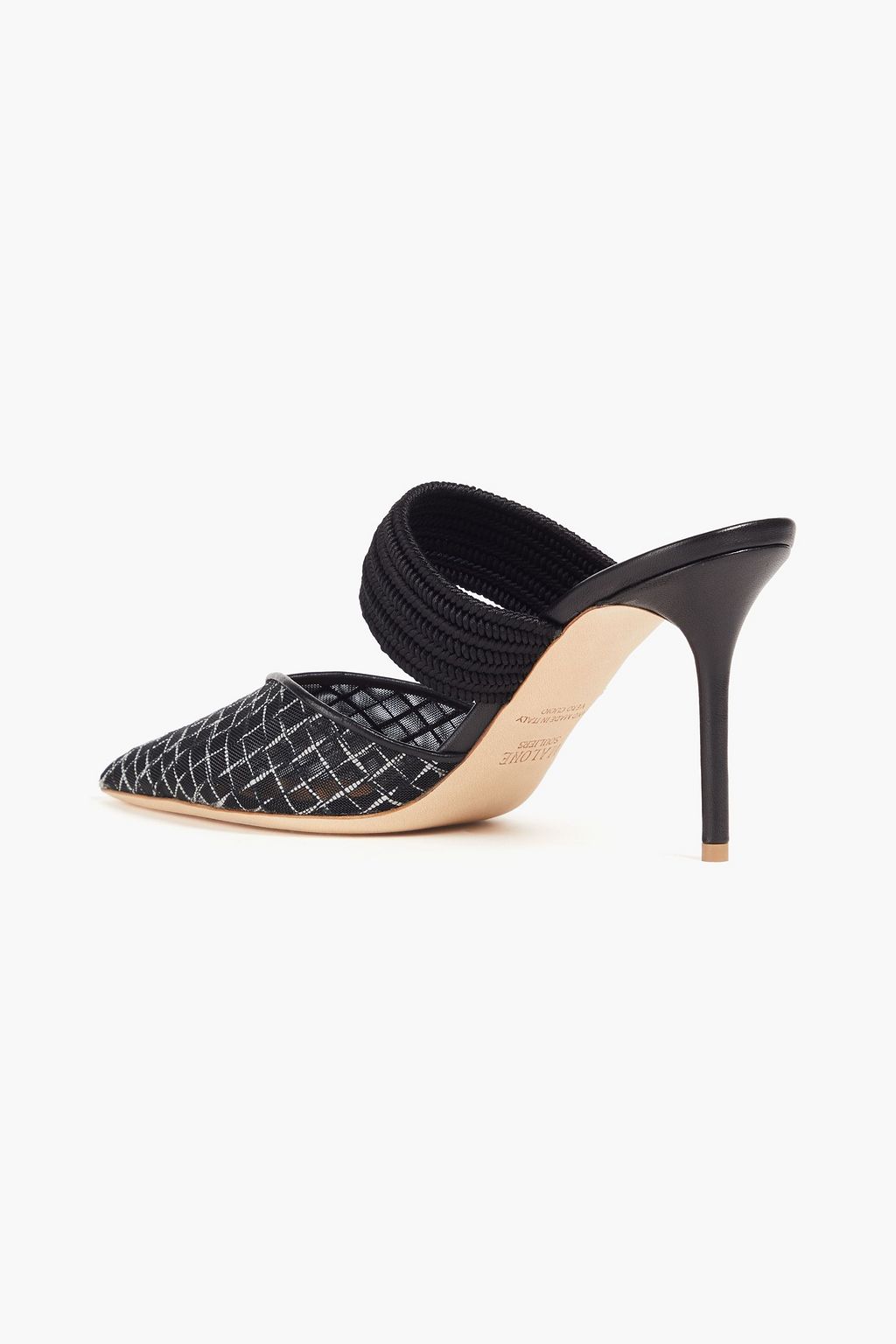 MALONE SOULIERS Maisie 85 cord-trimmed mesh mules | THE OUTNET