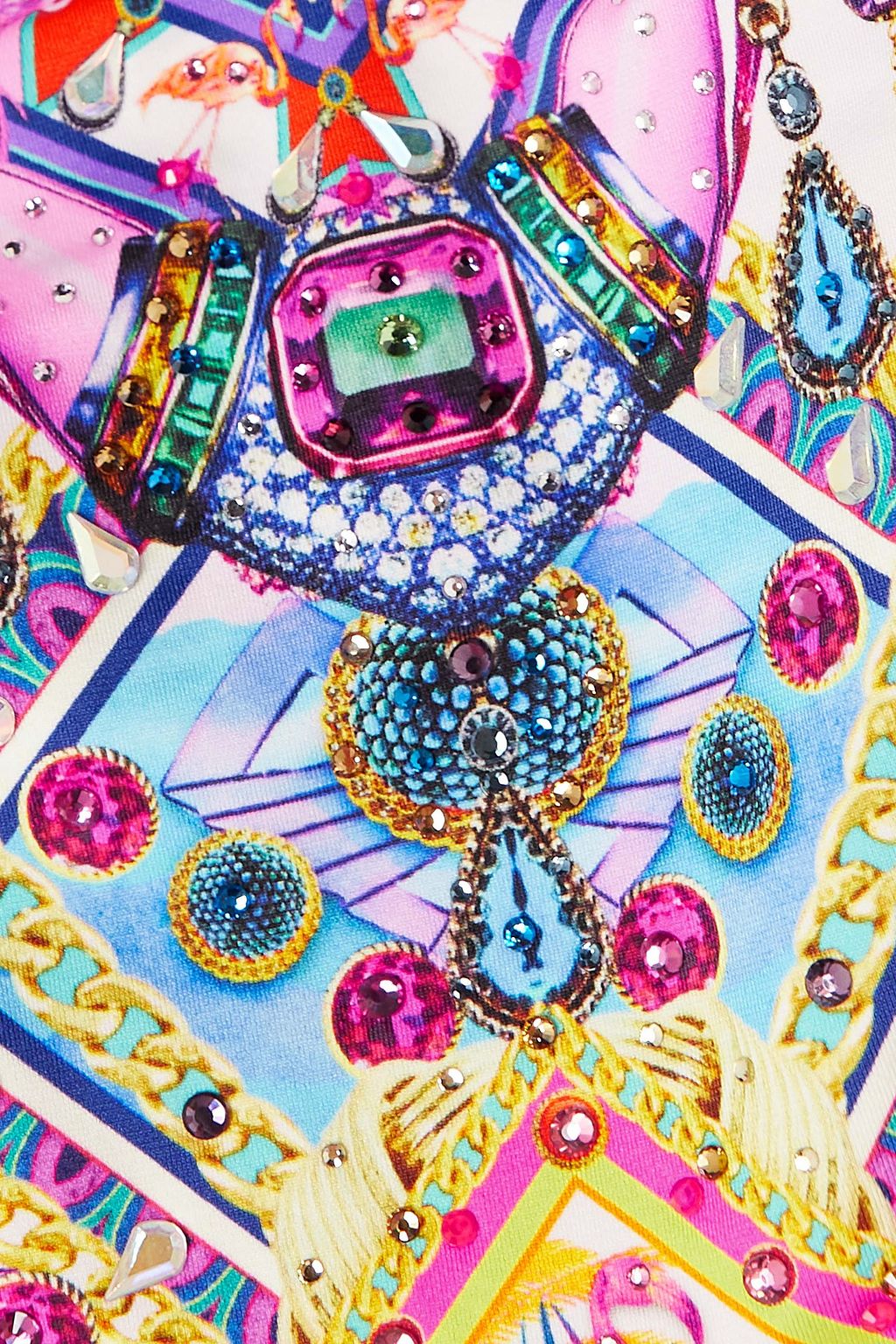 Camilla Crystal Embellished Printed Swimsuit The Outnet
