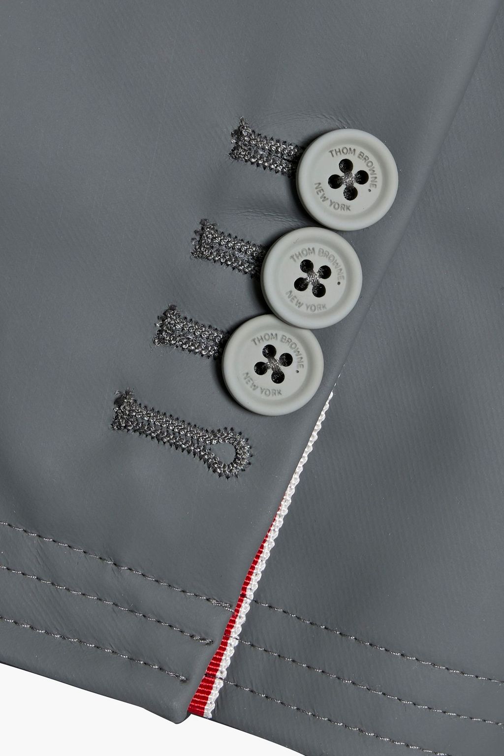 THOM BROWNE Coated wool-blend coat | THE OUTNET