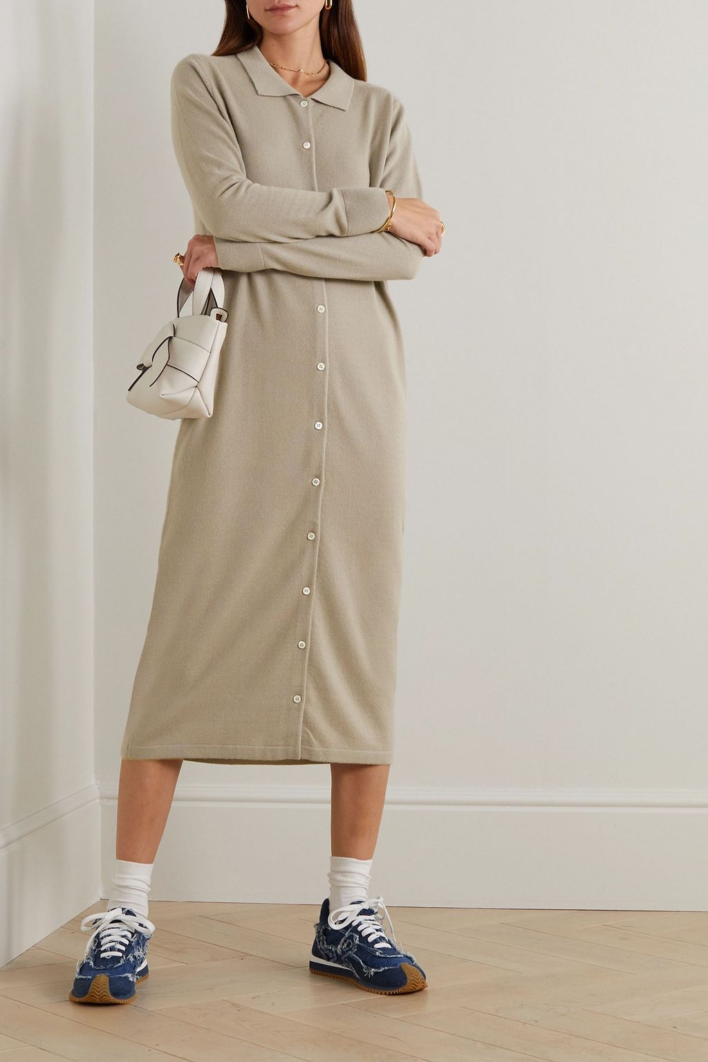 ARCH4 Madeleine cashmere maxi shirt dress | THE OUTNET