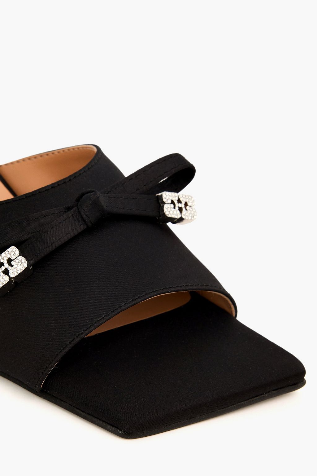 GANNI Embellished satin mules | THE OUTNET