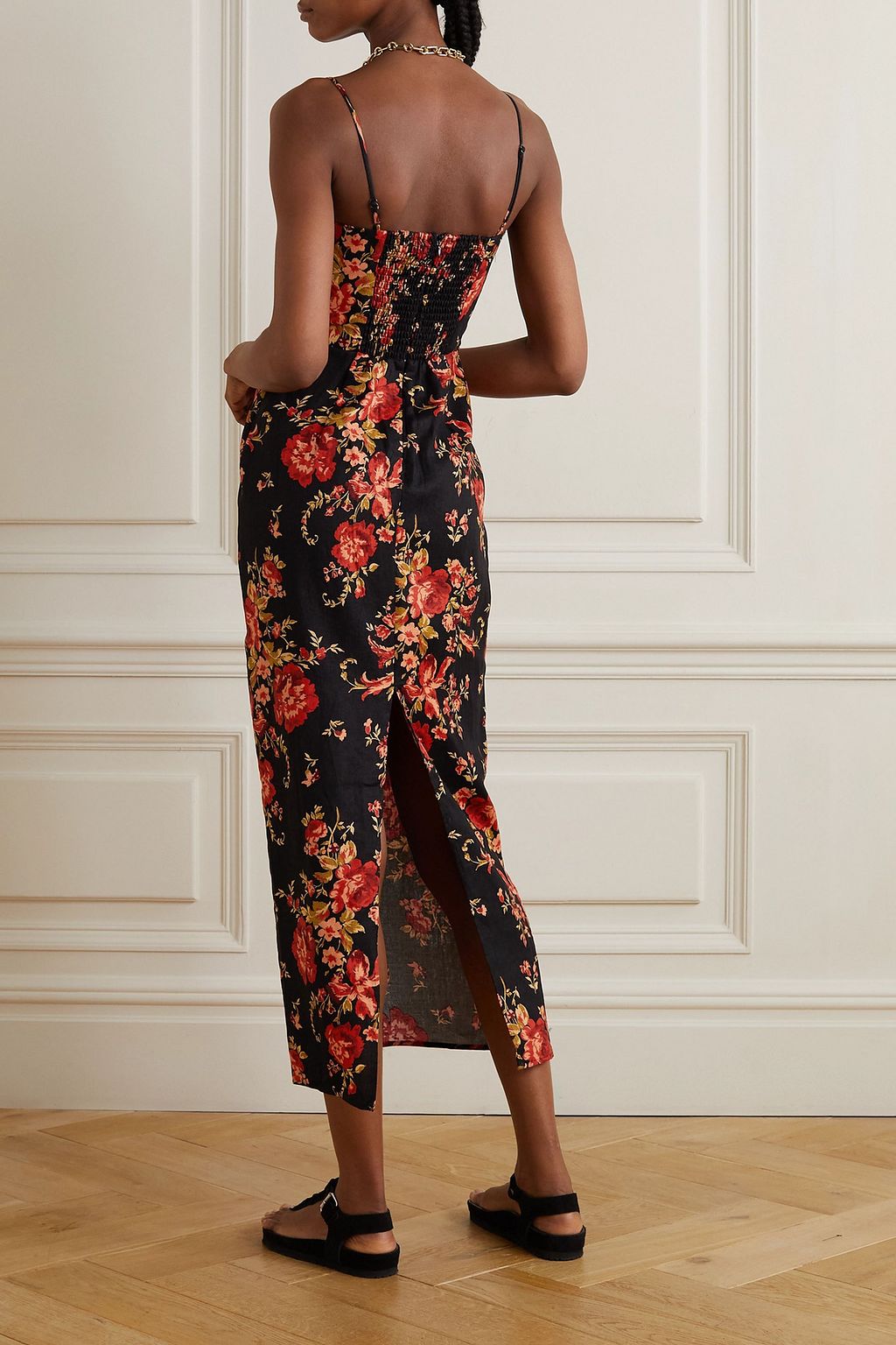 REFORMATION Frankie floral-print linen maxi dress | THE OUTNET