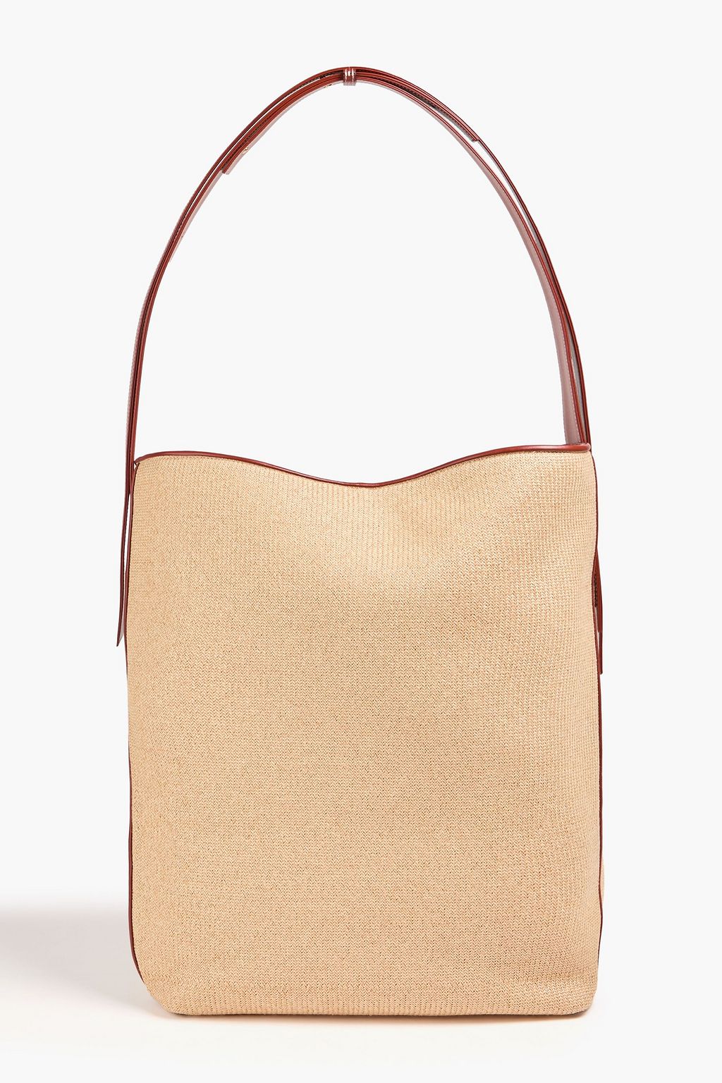 NEOUS Leather-trimmed faux raffia tote | THE OUTNET