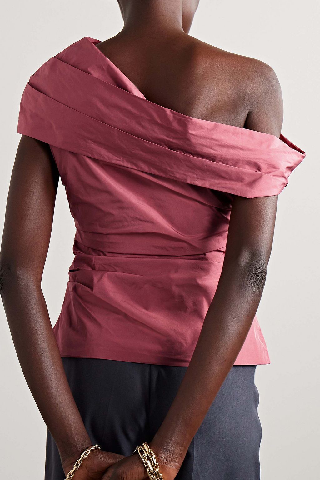 CO One-shoulder crinkled-shell top | THE OUTNET