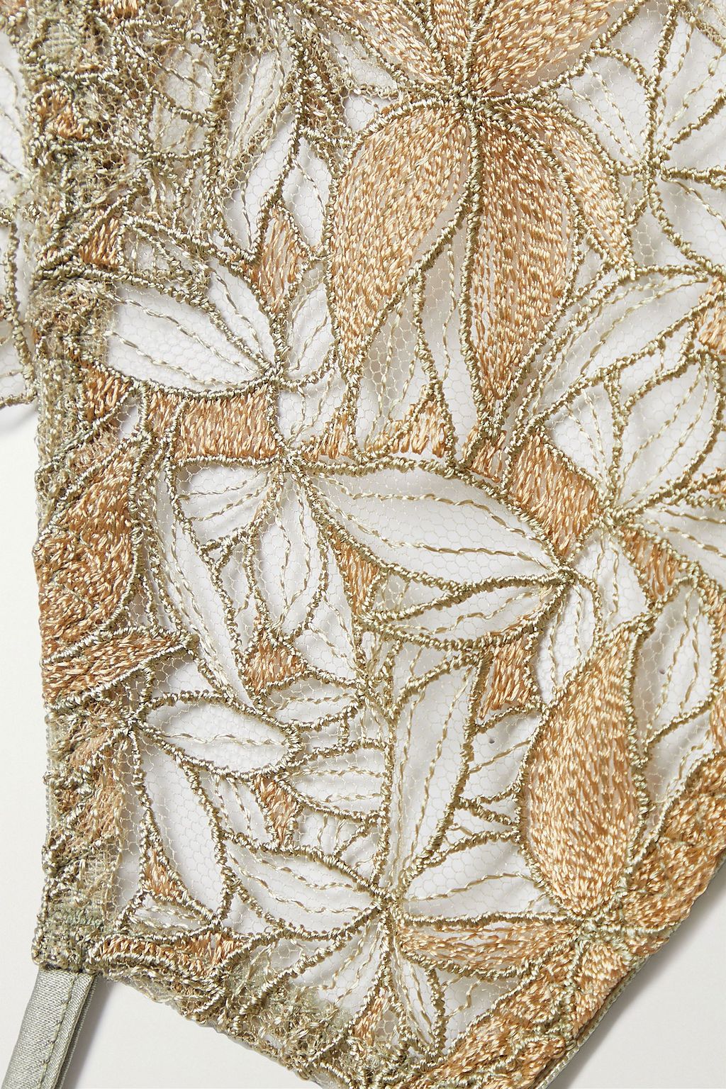 COCO DE MER LONDON Clarivel satin-trimmed embroidered tulle briefs ...