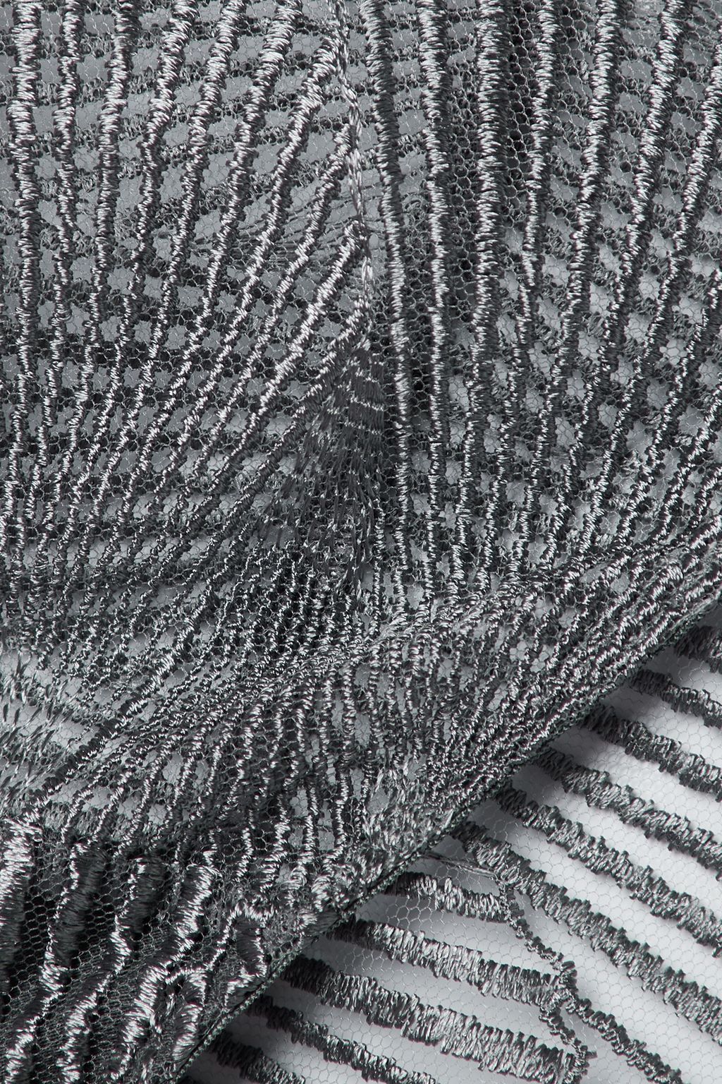 COCO DE MER LONDON Athena satin-trimmed embroidered tulle low-rise ...