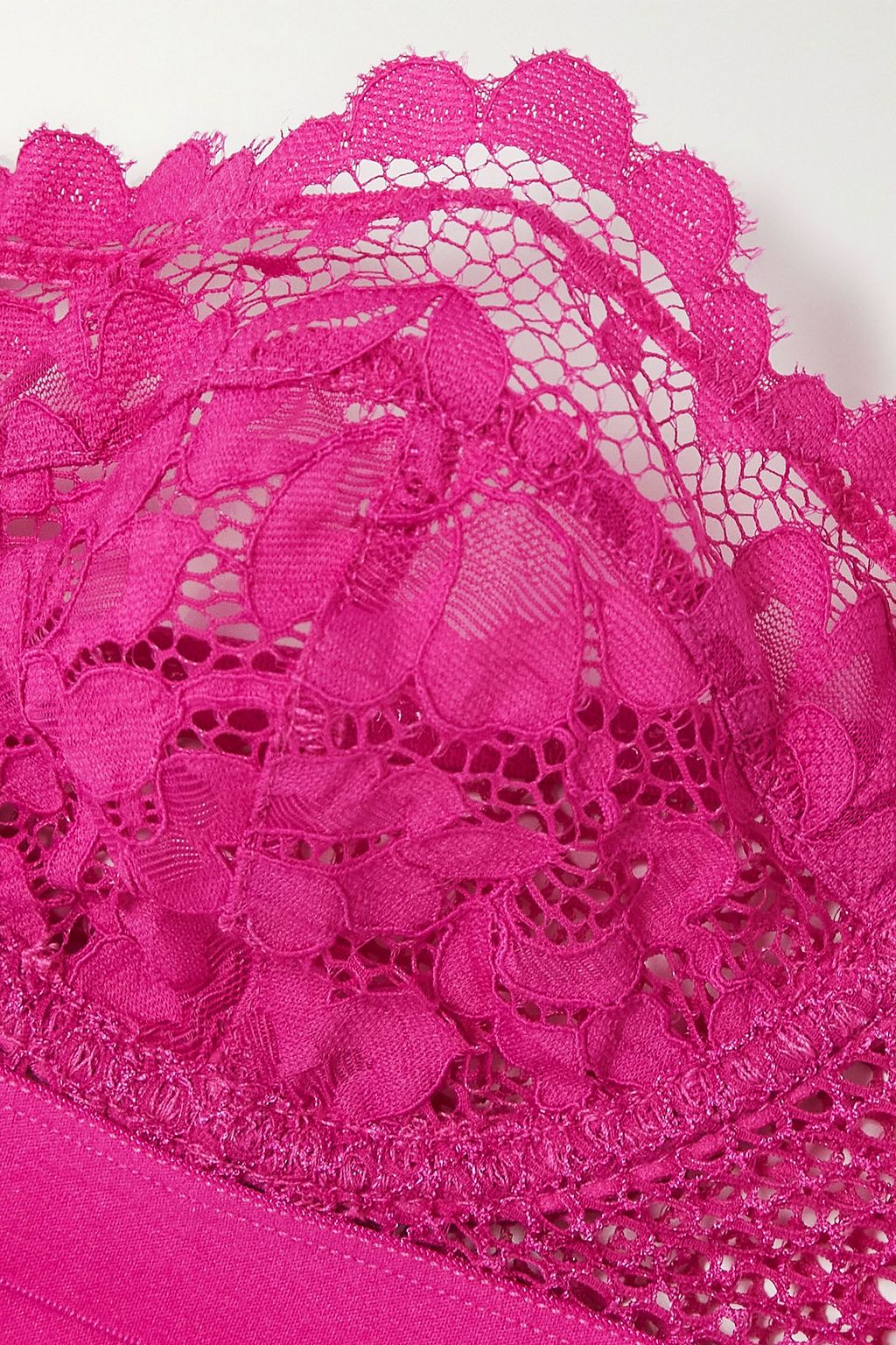 ELSE Petunia stretch-mesh and corded lace underwired strapless ...