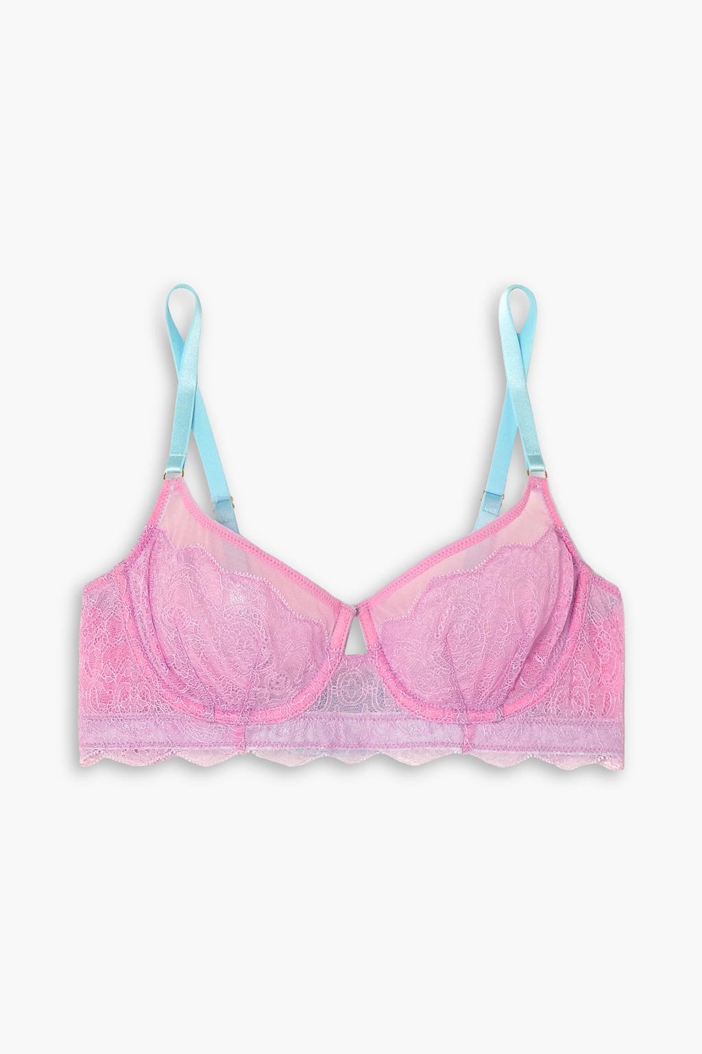 DORA LARSEN Alice lace and tulle underwired bra | THE OUTNET