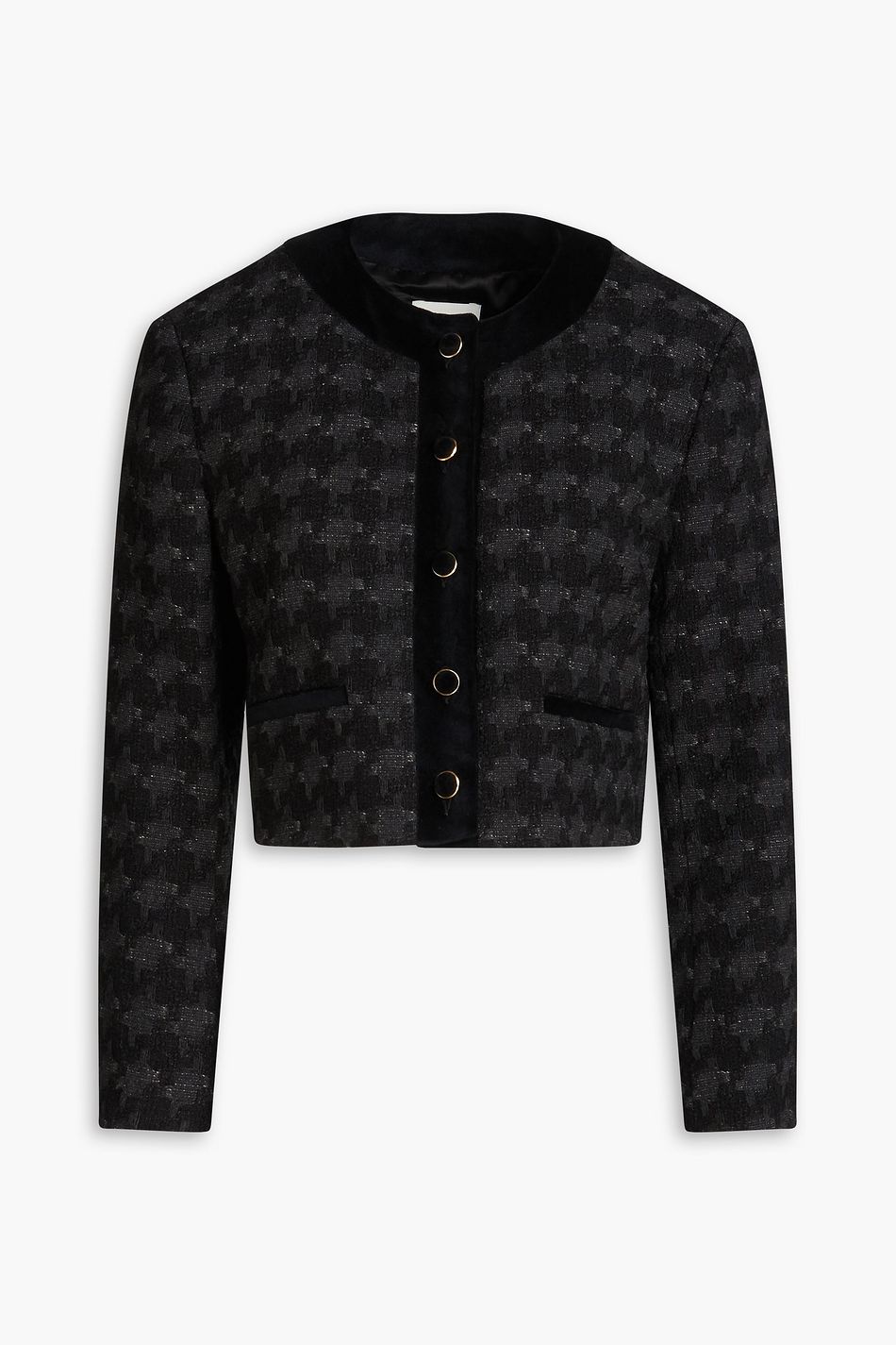 SANDRO Cropped cotton-blend bouclé-tweed jacket | THE OUTNET
