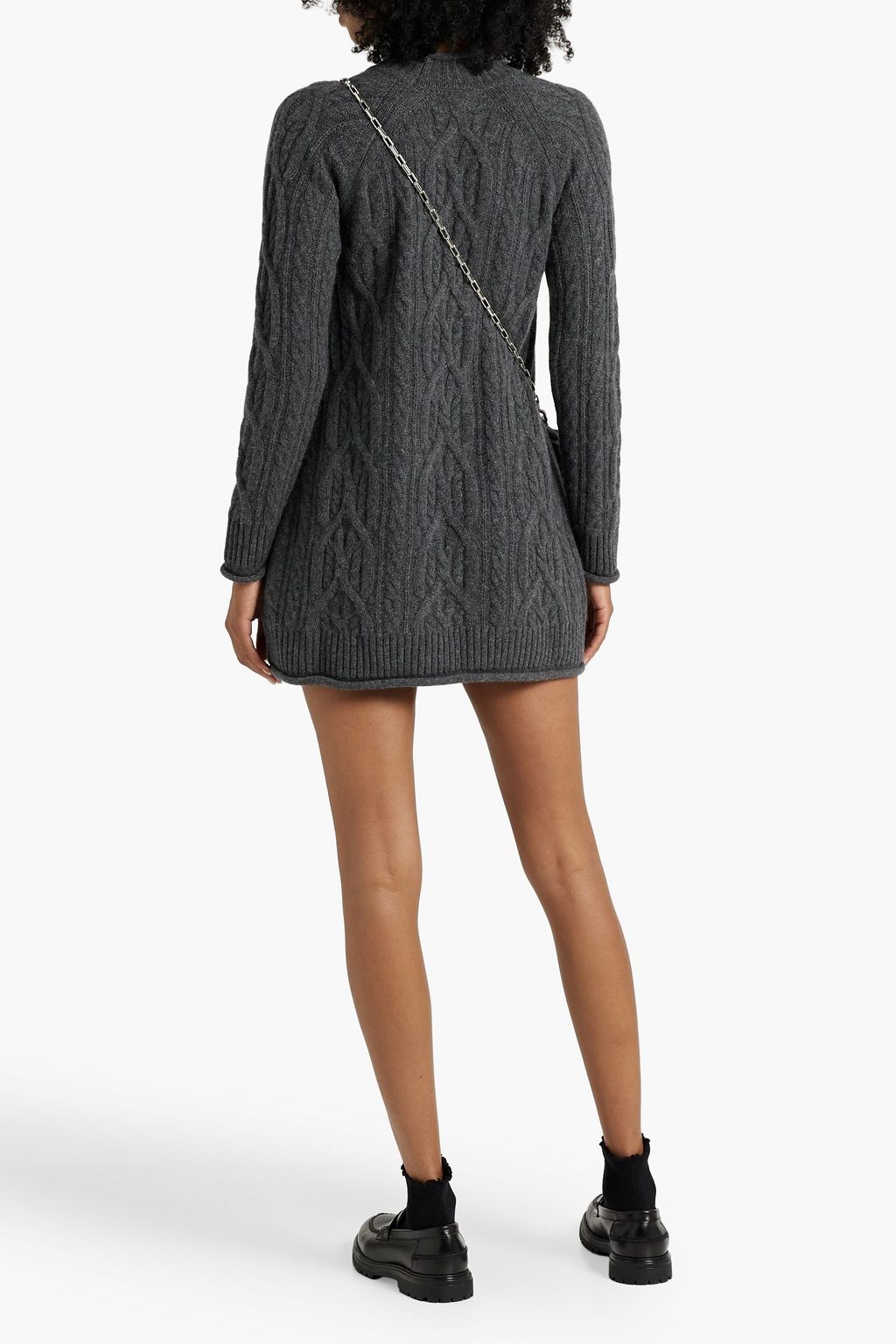 LOULOU STUDIO Layo cable-knit cashmere turtleneck mini dress | THE OUTNET
