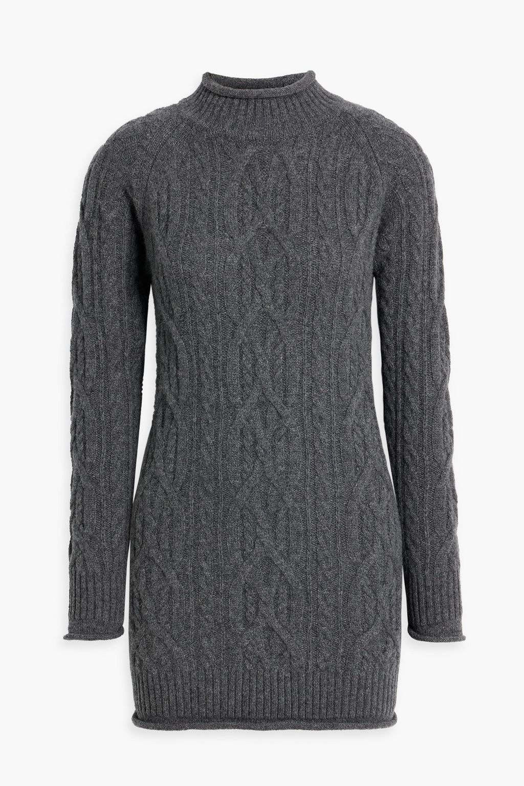 LOULOU STUDIO Layo cable-knit cashmere turtleneck mini dress | THE OUTNET