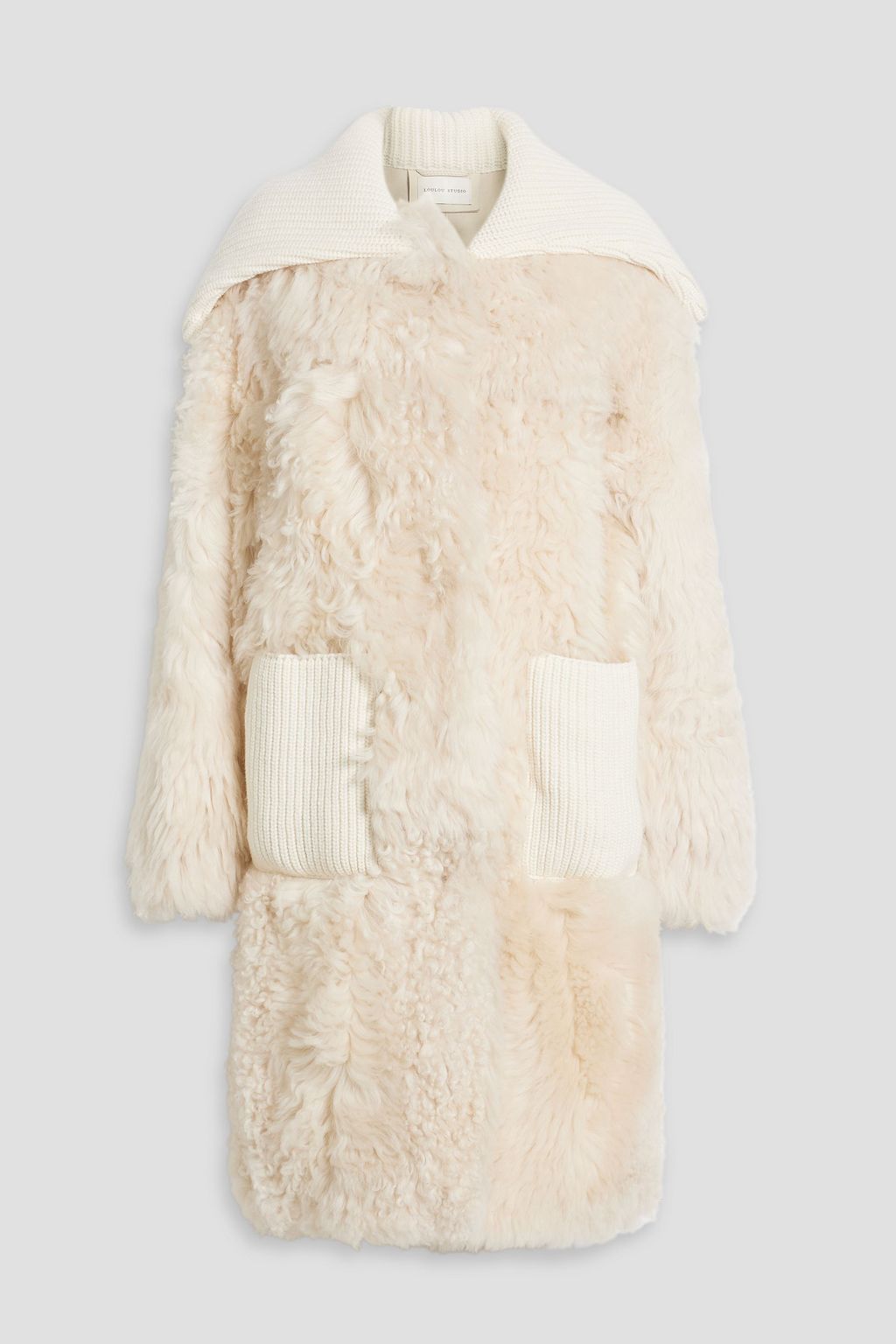 LOULOU STUDIO Orso ribbed wool-paneled shearling coat | THE OUTNET