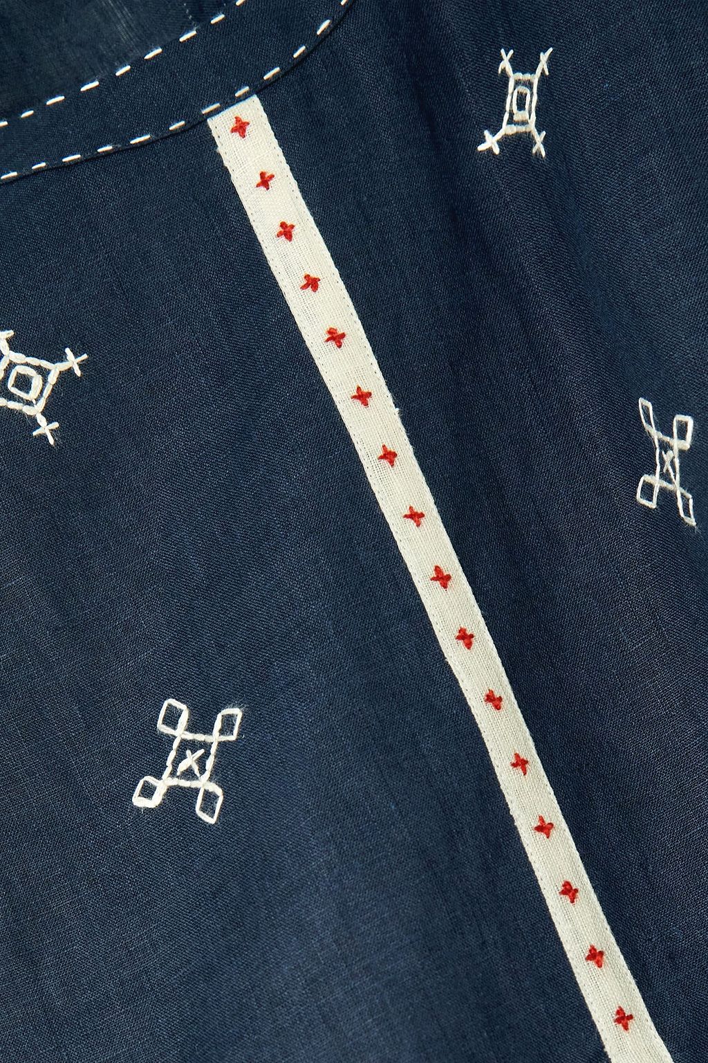 VITA KIN Gera embroidered linen top | THE OUTNET