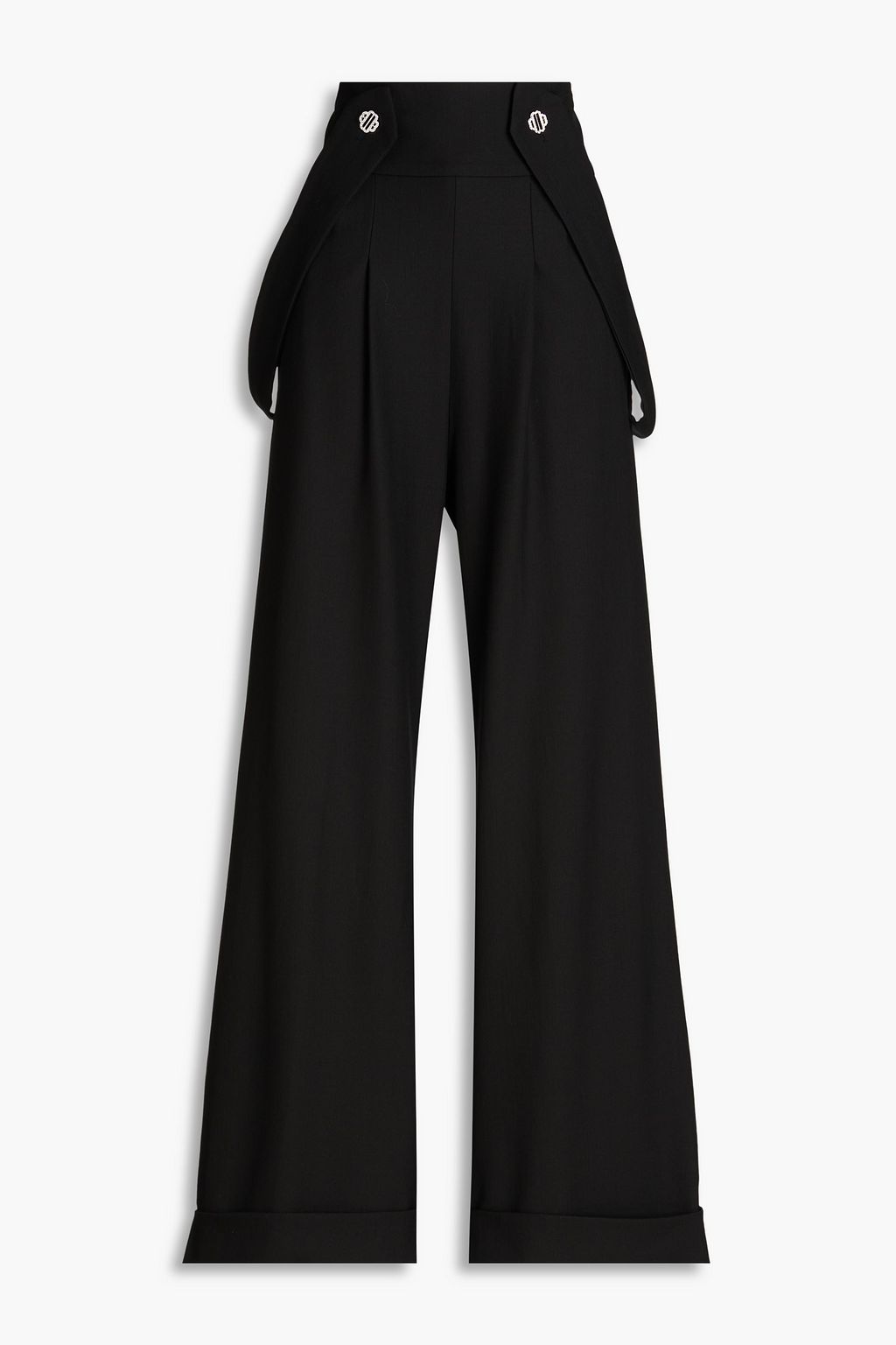 MAJE Crystal-embellished pleated twill wide-leg pants | THE OUTNET