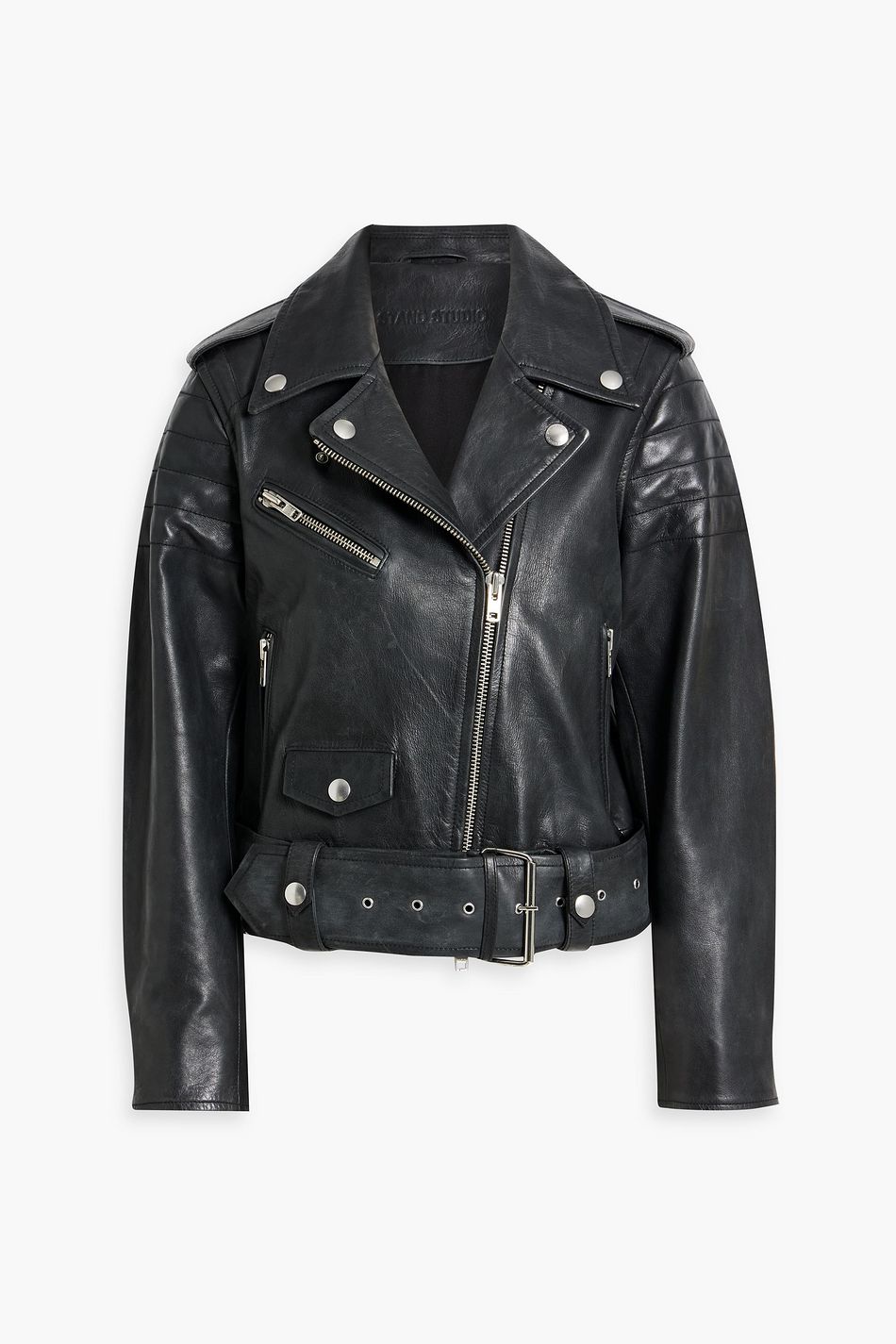 STAND STUDIO Icon MC leather biker jacket | THE OUTNET