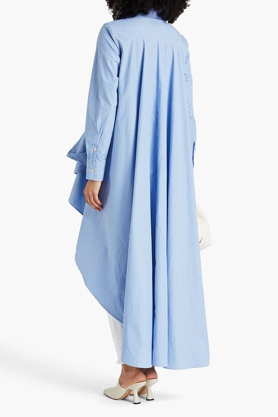 PALMER//HARDING Asymmetric striped cotton-poplin shirt | THE OUTNET