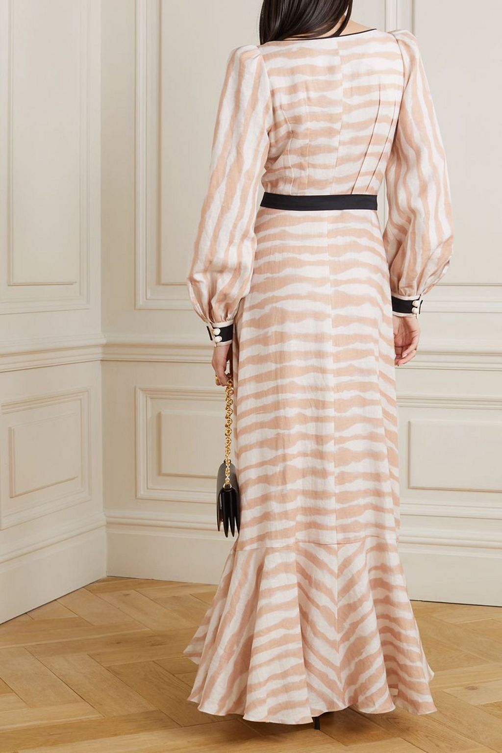 ANNA MASON 스트라이프 리넨 맥시 드레스 | 최대 70% 세일 | THE OUTNET