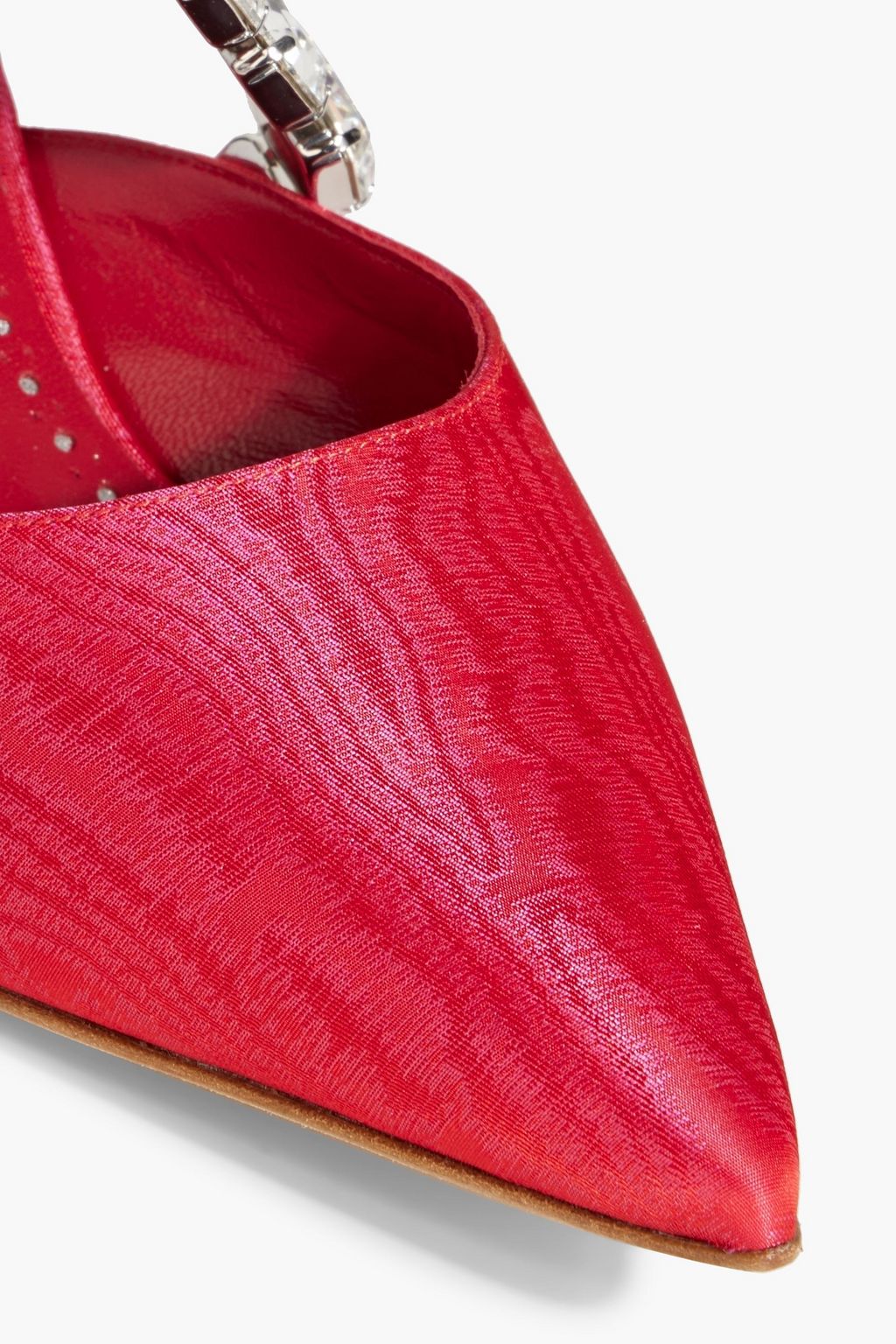 MANOLO BLAHNIK Humibamu crystal-embellished moire mules | THE OUTNET