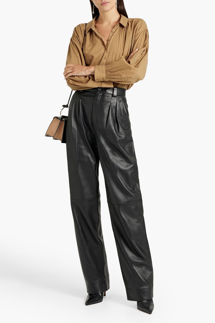 NILI LOTAN Etienne leather straight-leg pants | THE OUTNET