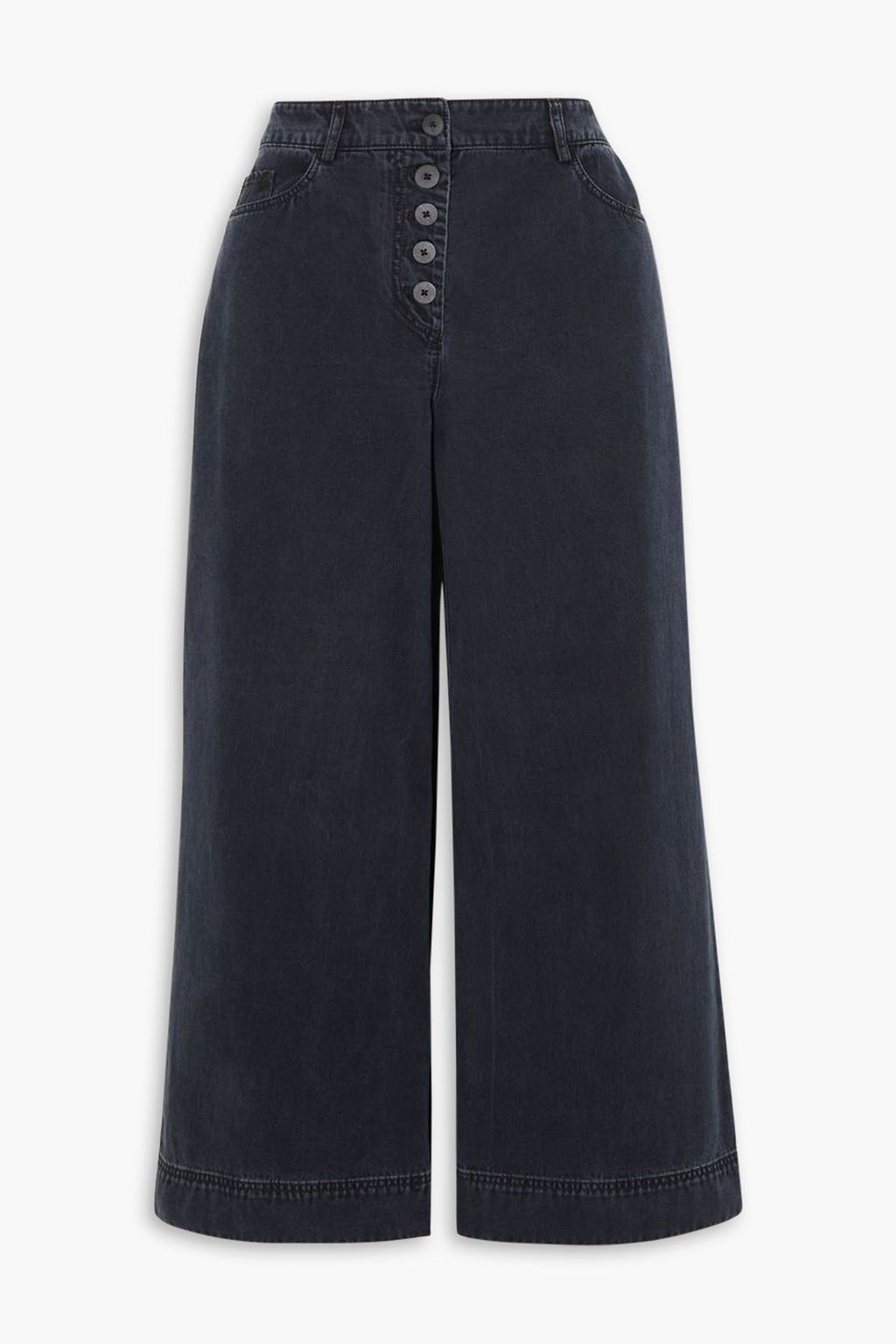 CEFINN Leo cropped TENCEL™ Lyocell and cotton-blend twill wide-leg ...