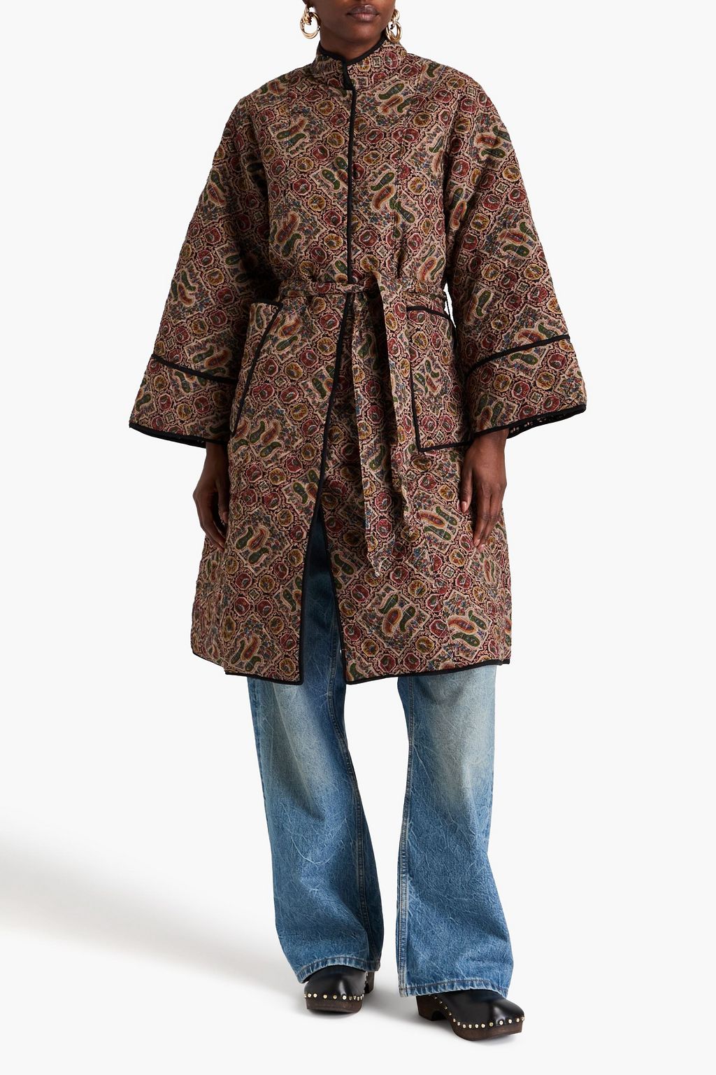 ANTIK BATIK Zina quilted paisley-print cotton fil coupé coat | THE OUTNET