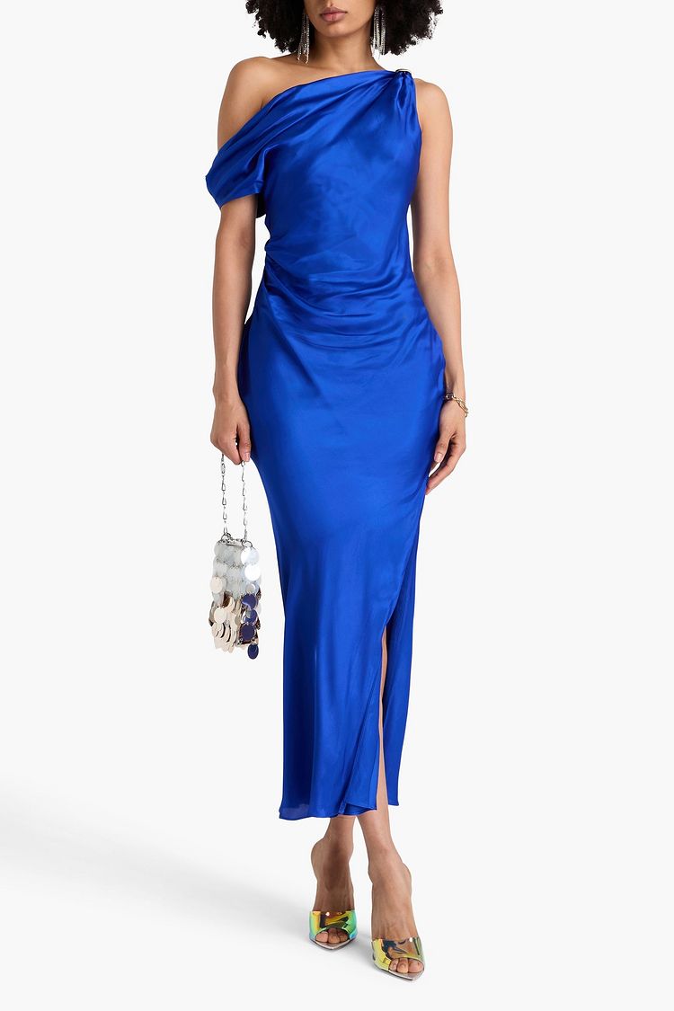 NICHOLAS One-shoulder satin maxi dress | THE OUTNET