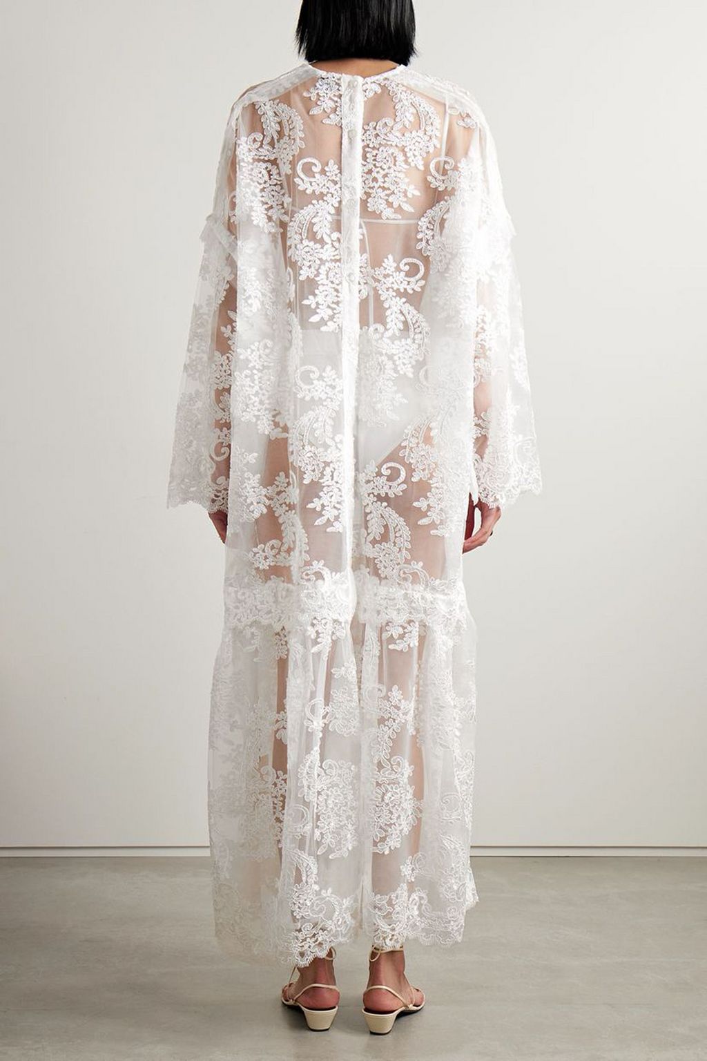 SIMONE ROCHA Embroidered tulle maxi dress | THE OUTNET