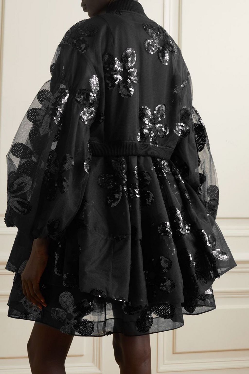 SIMONE ROCHA Sequin-embellished tiered tulle bomber jacket | THE OUTNET