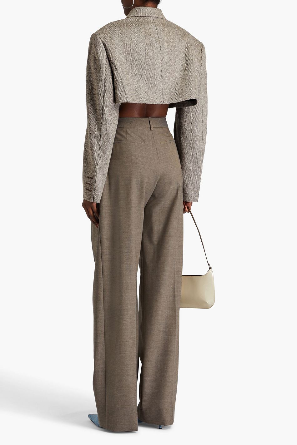 PETER DO Cropped herringbone merino wool blazer | THE OUTNET