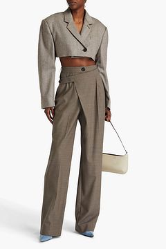 PETER DO Cropped herringbone merino wool blazer | THE OUTNET