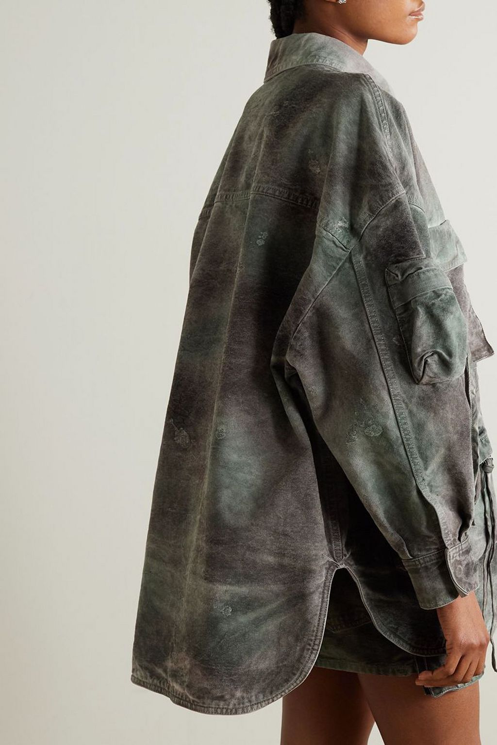 THE ATTICO Fern camouflage-print denim jacket | THE OUTNET