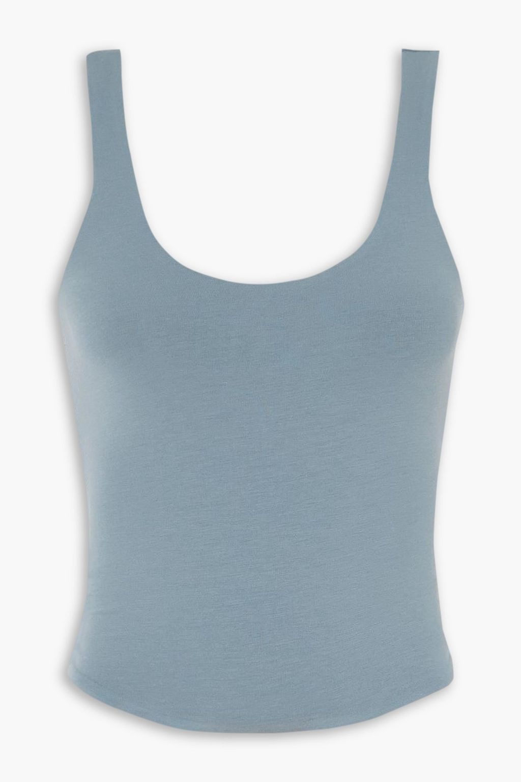 SKIN Aurora reversible two-tone cropped stretch Pima cotton-jersey tank ...