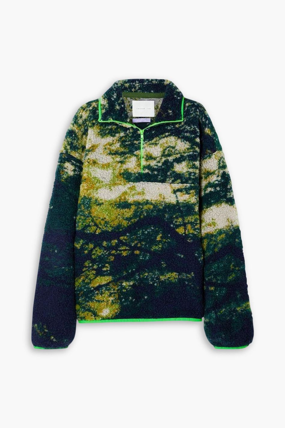 CONNER IVES Printed fleece half-zip sweatshirt | THE OUTNET