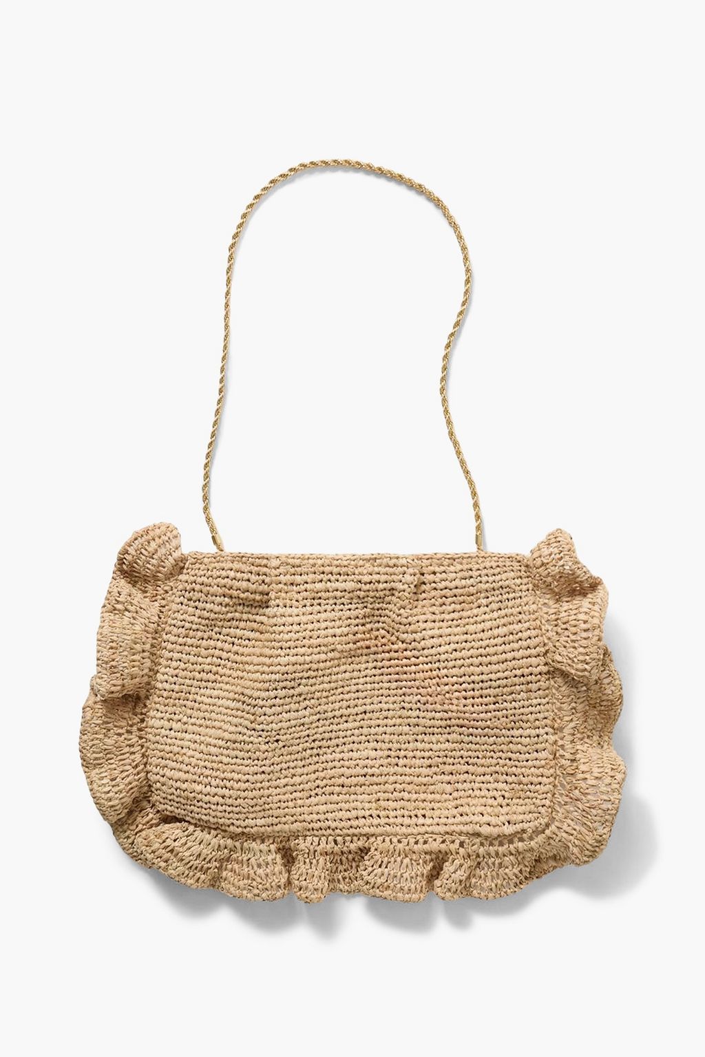LOEFFLER RANDALL Mavis ruffled raffia shoulder bag | THE OUTNET