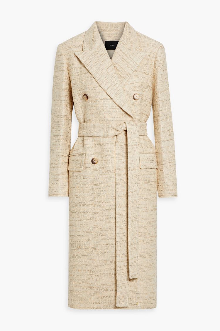 JOSEPH Cornwall double-breasted cotton-blend tweed coat | THE OUTNET